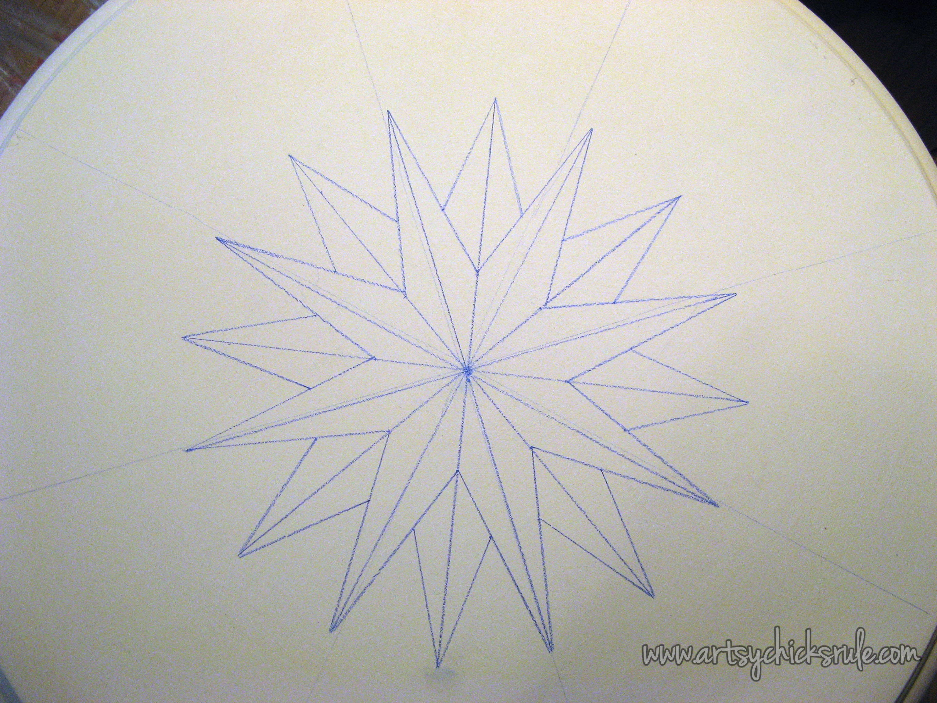 Hand Painted Compass Rose Tables (Annie Sloan Chalk Paint) - Artsy ...