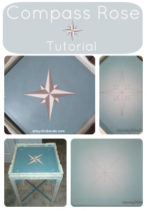 Hand Painted Compass Rose Tables (Annie Sloan Chalk Paint) - Artsy ...