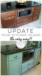 Kitchen Island Makeover - (the easy way!!!) - Artsy Chicks Rule®