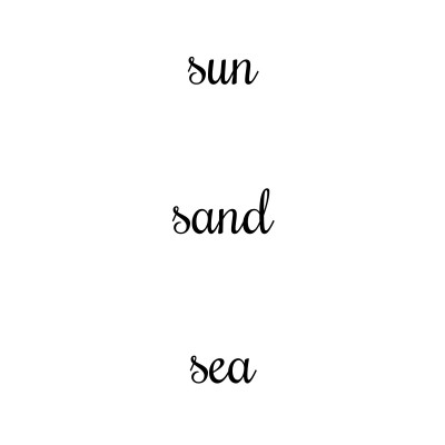 Sun, Sand, Sea (DIY Sign) - Artsy Chicks Rule®