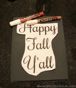 "Happy Fall Y'all" Chalkboard Art Tutorial - Artsy Chicks Rule®