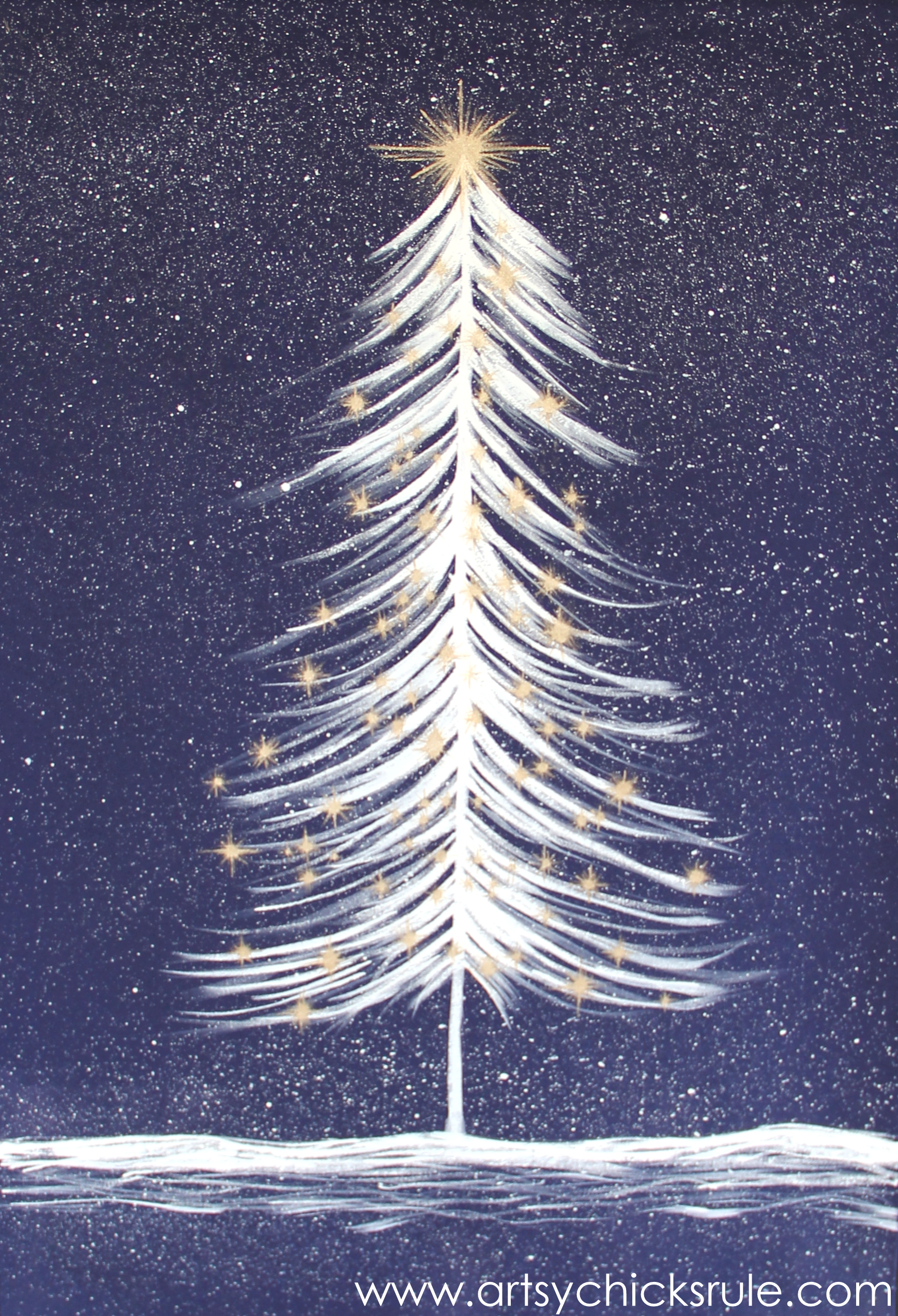 No Sew DIY Christmas Tree Tapestry - Artsy Chicks Rule®