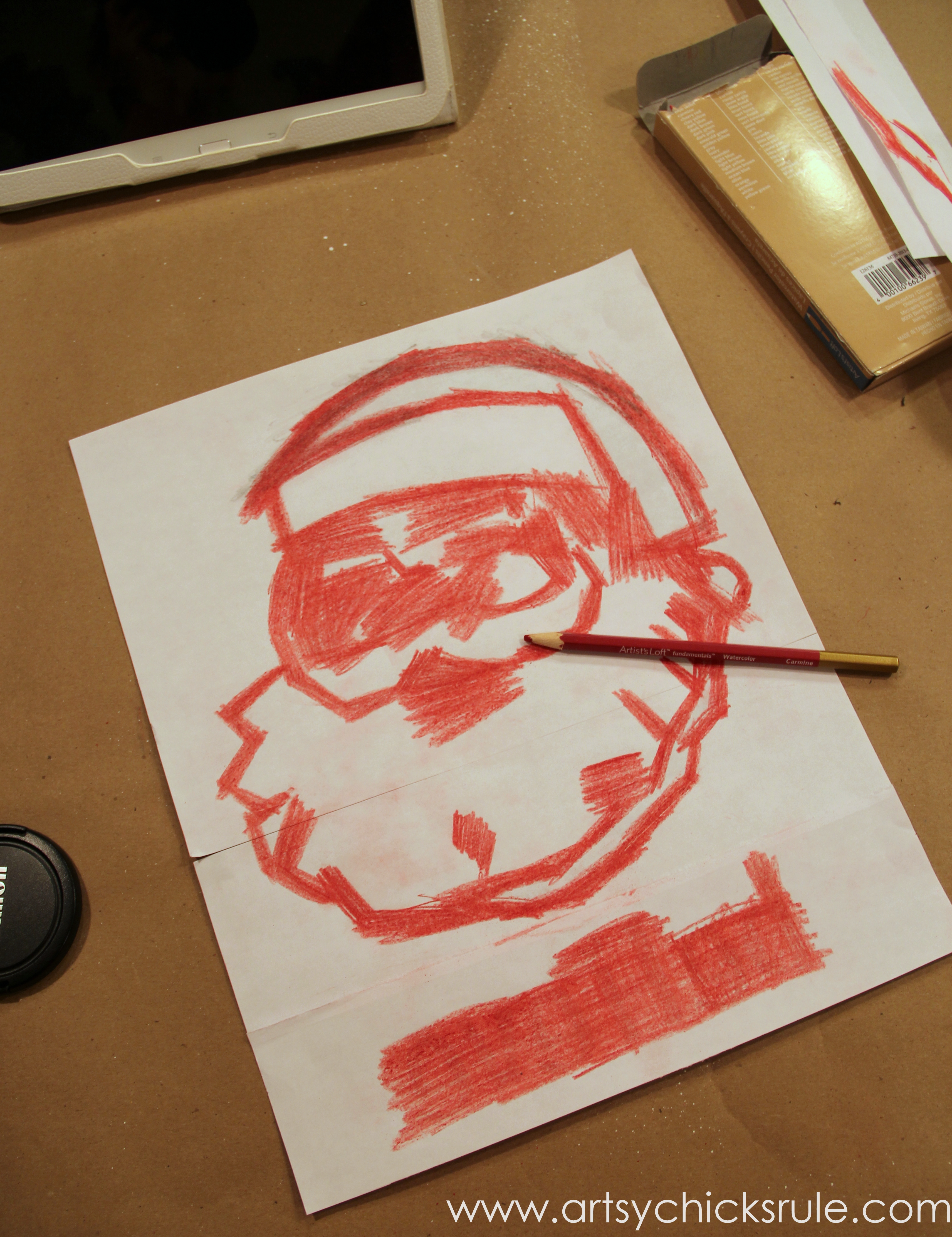 DIY Santa Sign Tutorial (Believe) - Artsy Chicks Rule®