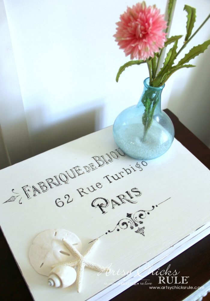 French "Paris" Box Makeover with Chalk Paint (tons of uses!) - Artsy ...