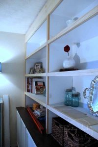 DIY Bookcase Tutorial (DIY built in, all the details!!) - Artsy Chicks ...