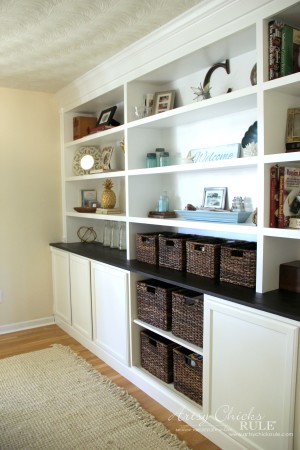 DIY Bookcase Tutorial (DIY built in, all the details!!) - Artsy Chicks ...