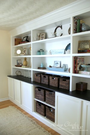 DIY Bookcase Tutorial (DIY built in, all the details!!) - Artsy Chicks ...