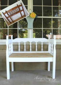 DIY Headboard Bench (super easy repurpose!) - Artsy Chicks Rule®