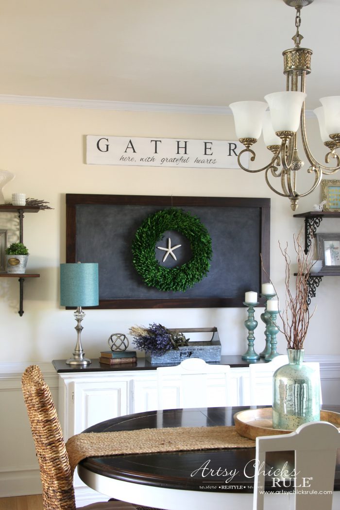 DIY Farmhouse Gather Sign (plus an easy transfer method!) - Artsy ...