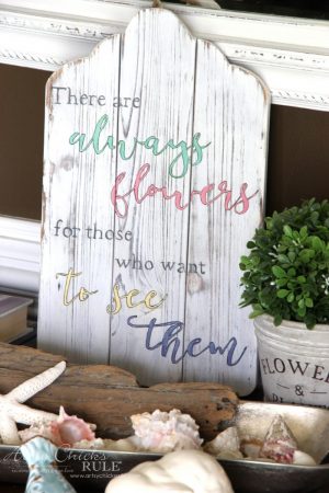 Simple DIY Spring Sign (you can make!) - Artsy Chicks Rule®