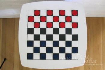 DIY Checkerboard Table (Patriotic Style) - Artsy Chicks Rule®