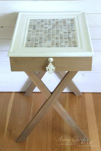Compass Rose End Table Makeover (with Dixie Belle Paint) - Artsy Chicks ...