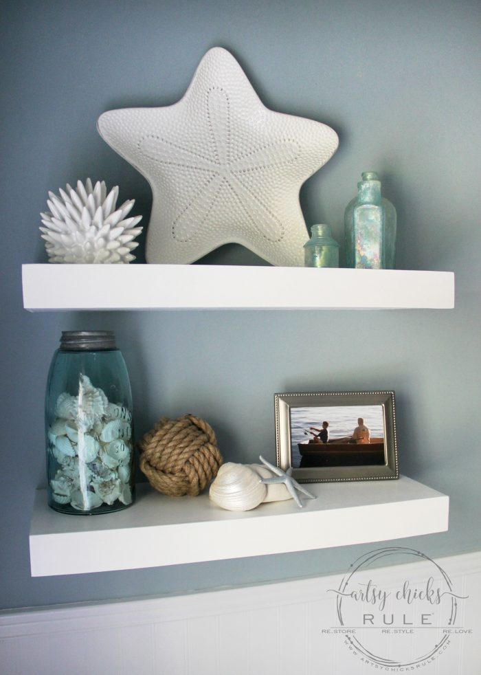 DIY Floating Shelves Tutorial (easier than you think!) - Artsy Chicks Rule® DIY Floating Shelves Tutorial (easier than you think!) - Artsy Chicks Rule®