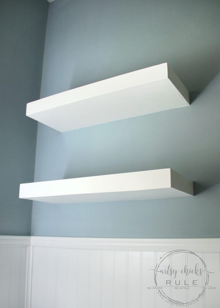 DIY Floating Shelves Tutorial (easier than you think!) - Artsy Chicks Rule® DIY Floating Shelves Tutorial (easier than you think!) - Artsy Chicks Rule®