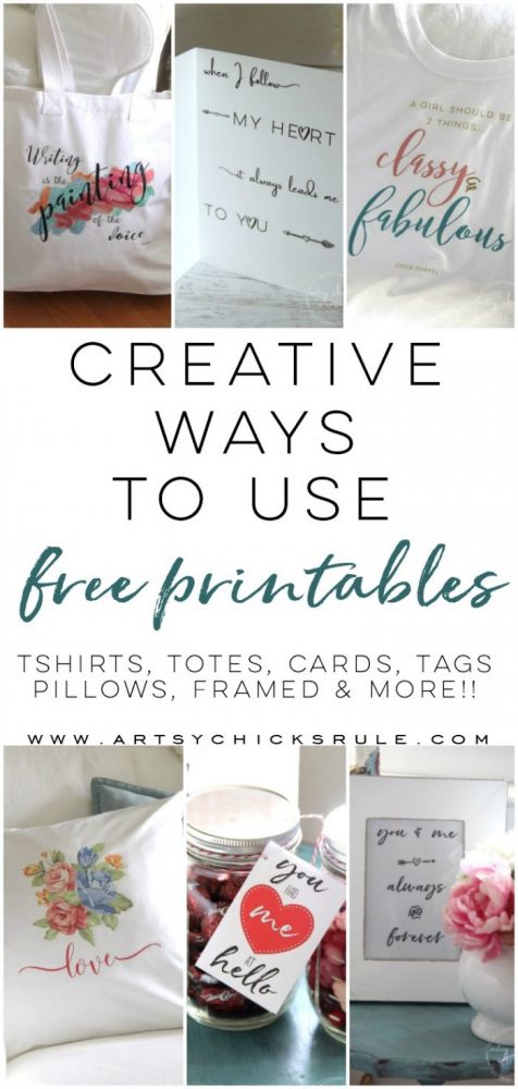 Creative Ways To Use Free Printables (lots of design ideas!) - Artsy ...