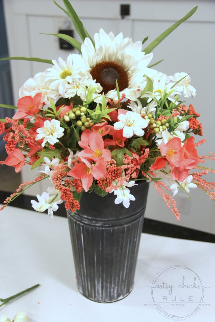Flower Pail Wreath Idea - Artsy Chicks Rule®