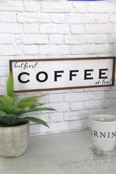 But First Coffee Sign (and free printable!) - Artsy Chicks Rule®
