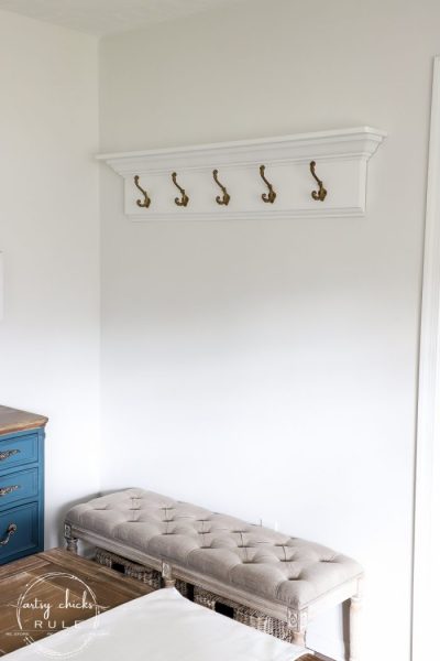 How To Build A DIY Coat Rack (wall mounted) - Artsy Chicks Rule®