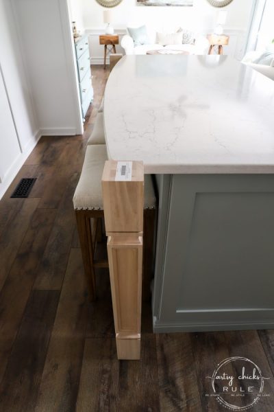 DIY Kitchen Island Makeover (made with big box store cabinets!) - Artsy ...