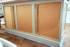DIY Kitchen Island Makeover (made with big box store cabinets!) - Artsy ...