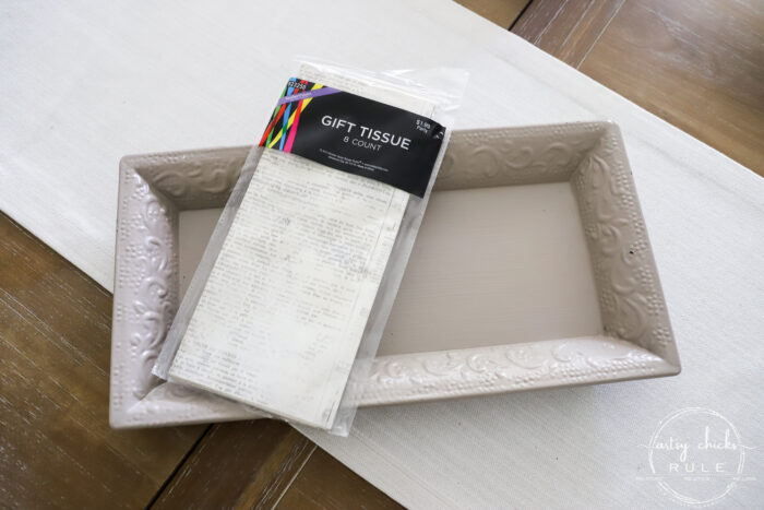 Mini Tray Makeover (with tissue paper!) - Artsy Chicks Rule®