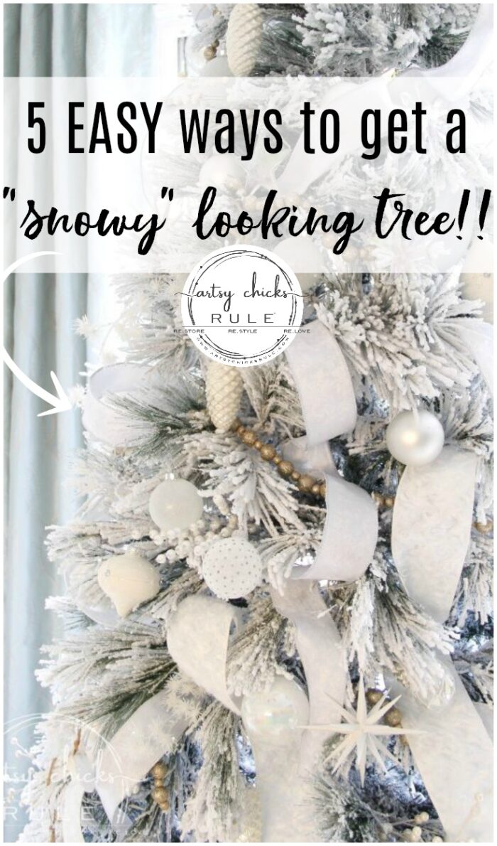 Create A Snow Covered Christmas Tree (5 tips & ideas) - Artsy Chicks Rule®