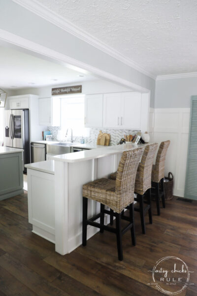 Coastal Living Room - Before & After - Artsy Chicks Rule®