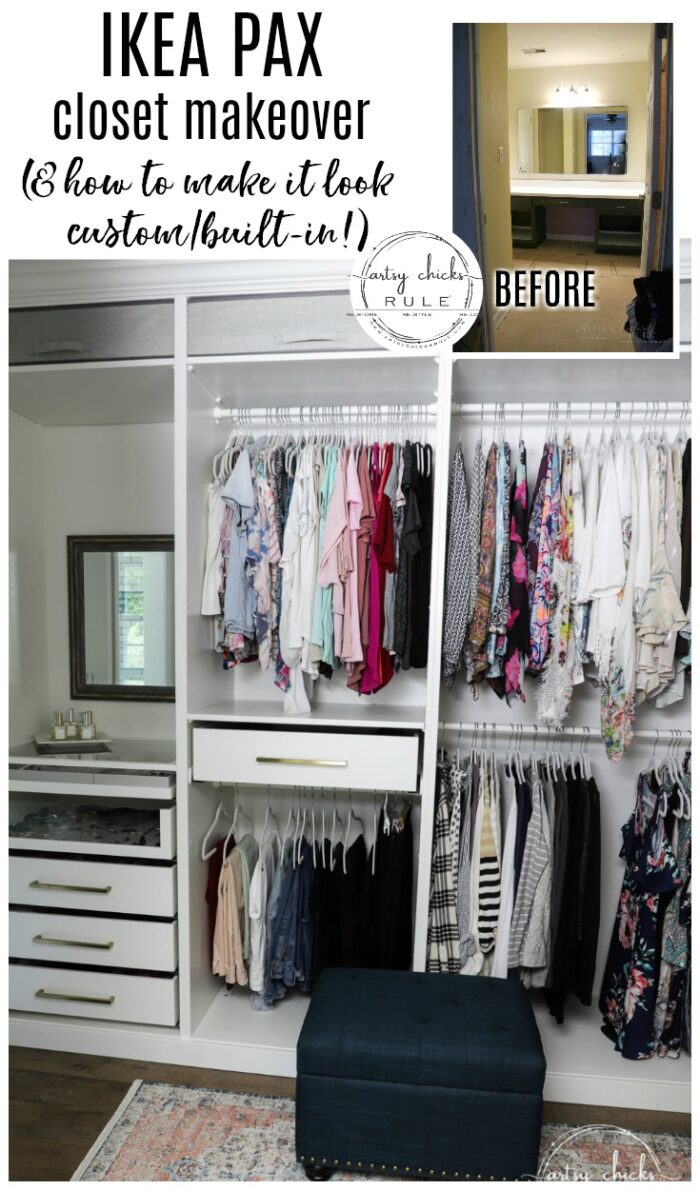 "Custom" Master Closet Reveal (IKEA PAX Closet System) - Artsy Chicks Rule®