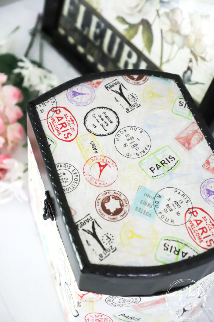 Decoupage With Fabric Paris Box - Artsy Chicks Rule®