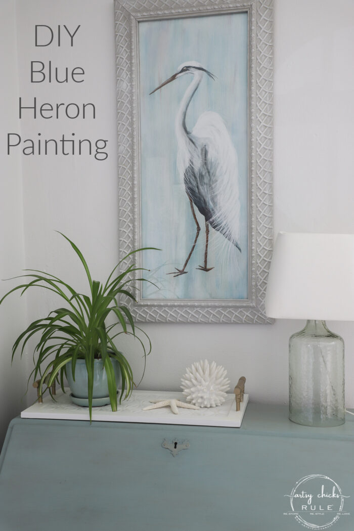 DIY Blue Heron Painting - Artsy Chicks Rule®
