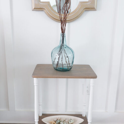 Chalk Painted Antique Side Table (easy "antiquing" technique!) - Artsy ...