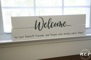Welcome To The Beach Sign Makeover - Artsy Chicks Rule®