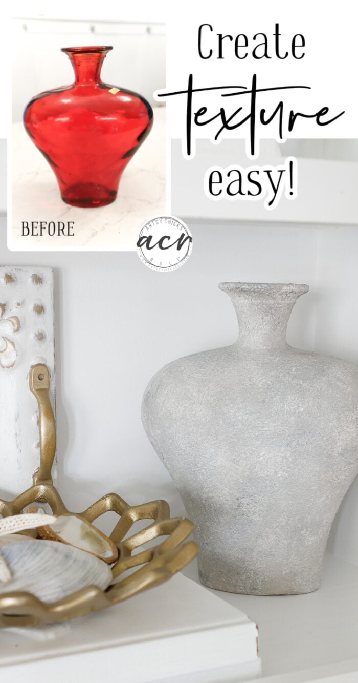 How To Create Texture (vase makeover) - Artsy Chicks Rule®