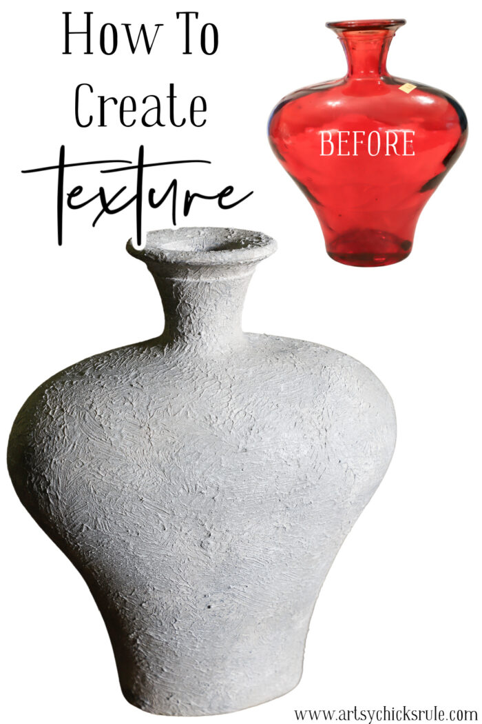 How To Create Texture (vase makeover) - Artsy Chicks Rule®