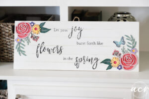 Spring Sign With Printable - Artsy Chicks Rule®