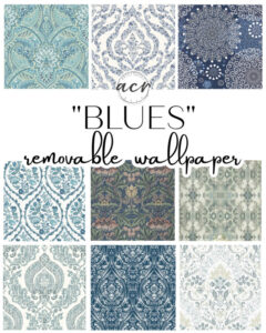 Blue Removable Wallpaper Ideas (and a few home updates!) - Artsy Chicks ...