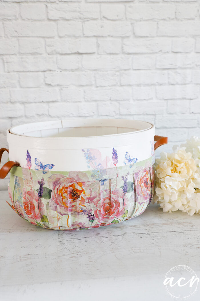 Basket Update For Spring (napkin decoupage) - Artsy Chicks Rule®