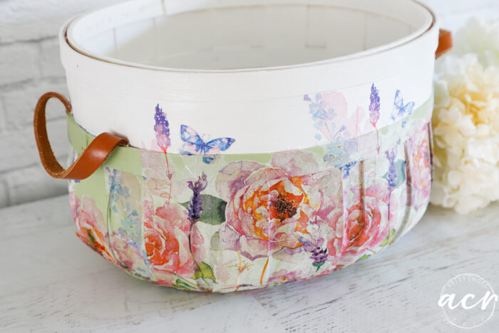 Basket Update For Spring (napkin decoupage) - Artsy Chicks Rule®