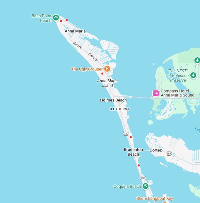 Anna Maria Island Map Florida