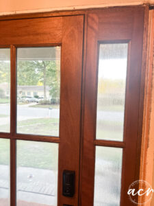 Walnut Stained Front Door & Home Update - Artsy Chicks Rule®