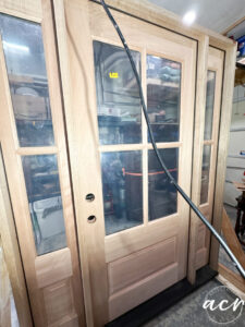 Walnut Stained Front Door & Home Update - Artsy Chicks Rule®