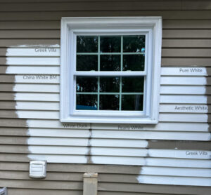 Sherwin Williams White Duck Exterior Home Paint (and updates!) - Artsy ...