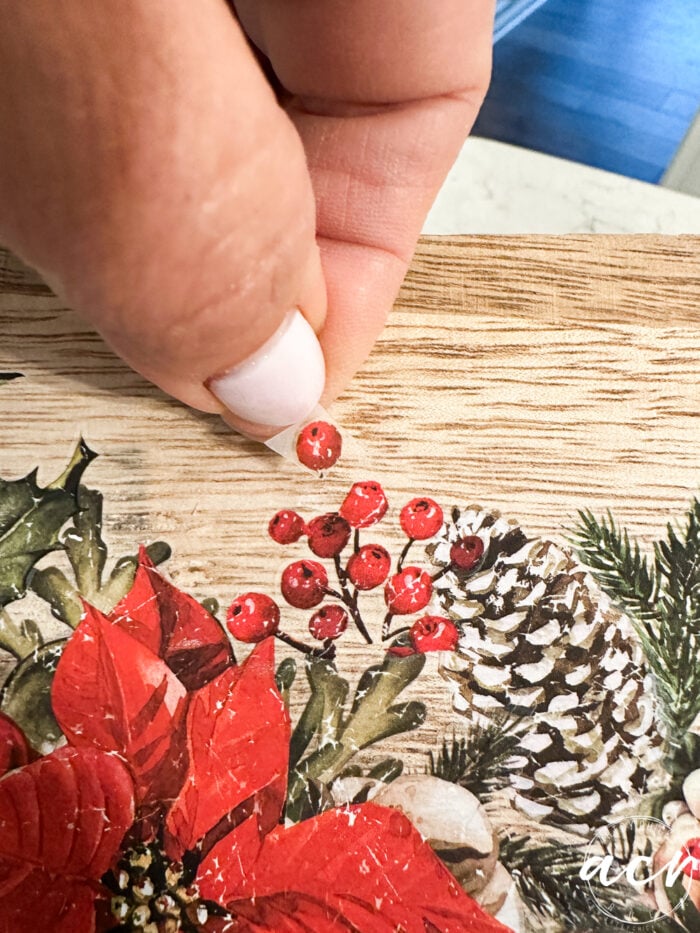 Poinsettia Christmas Tray Makeover - Artsy Chicks Rule®