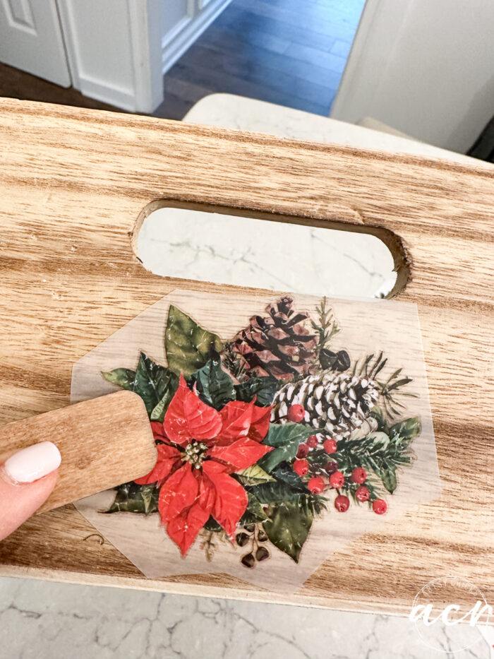 Poinsettia Christmas Tray Makeover - Artsy Chicks Rule®
