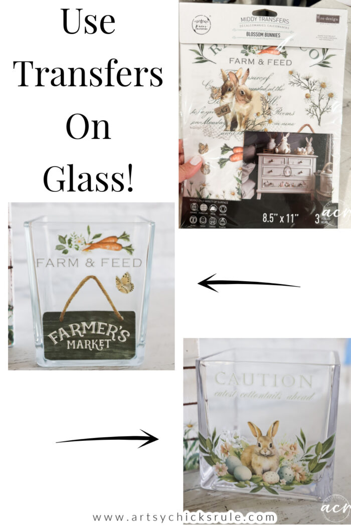 Easter Decor Ideas with Transfers - Artsy Chicks Rule®