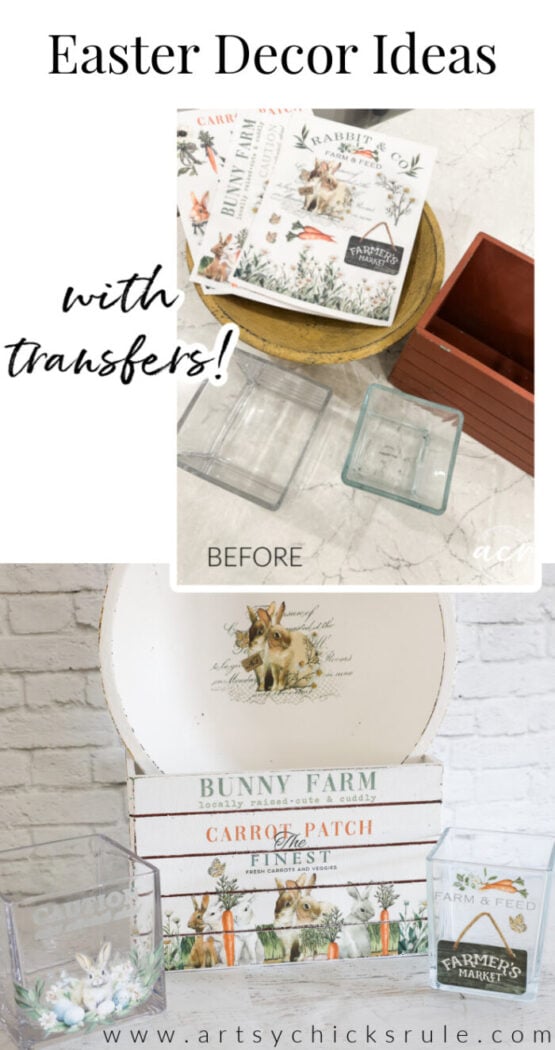 Easter Decor Ideas with Transfers - Artsy Chicks Rule®
