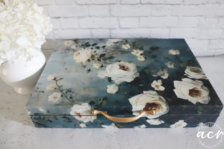 Decoupage Tissue Paper Flatware Box Makeover - Artsy Chicks Rule®