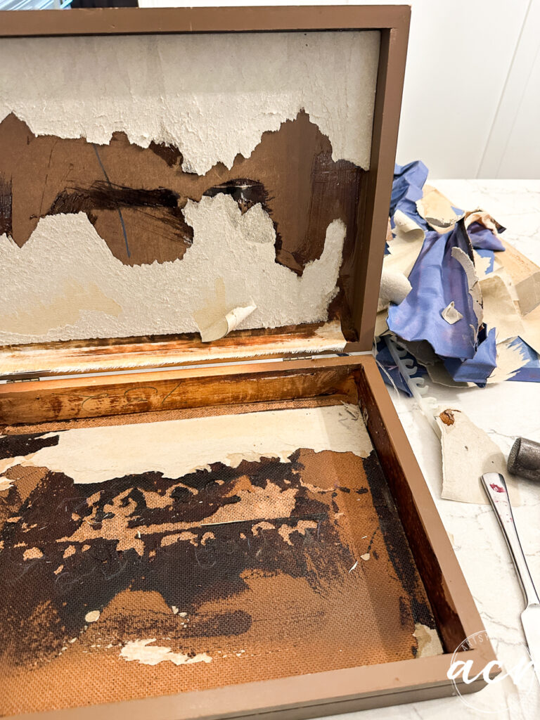 Decoupage Tissue Paper Flatware Box Makeover - Artsy Chicks Rule®