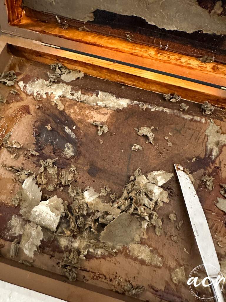 Decoupage Tissue Paper Flatware Box Makeover - Artsy Chicks Rule®