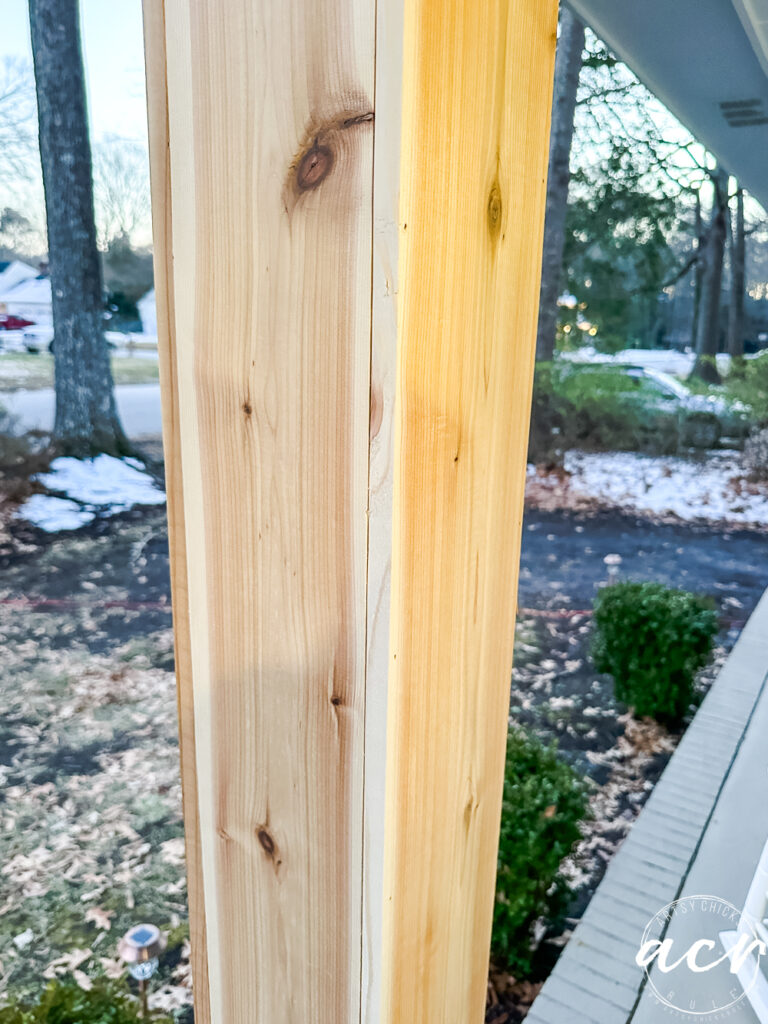 DIY Cedar Wood Porch Columns - Artsy Chicks Rule®